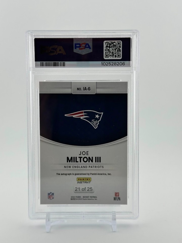 2024 Panini Instant Access Signatures Joe Milton Rookie Auto Jungle /25 ...