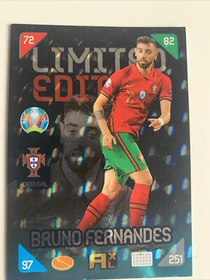 Bruno Fernandes Panini adrenalyn XL Euro 2020 kick off 2021 limited ...