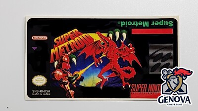 Super Metroid Snes Replacement Game Label Sticker Precut | eBay