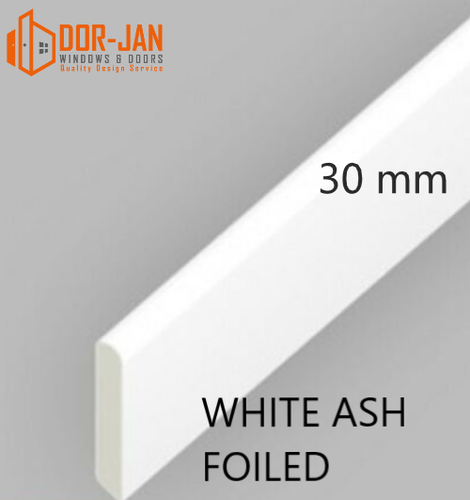 30mm WHITE ASH UPVC Plastic Trim Cloaking Fillet Window Bead - 1m - 5m ...
