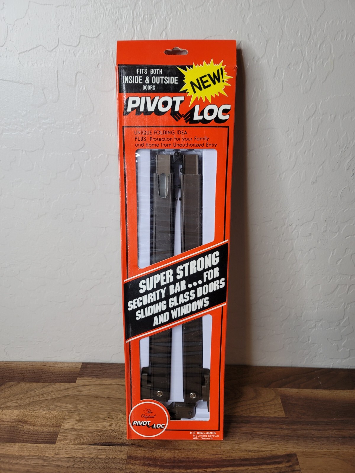 NIB The Original Pivot Loc Sliding Door & Window Folding Security Bar ...