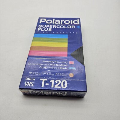 New, Sealed Polaroid Supercolor Plus VHS Recodable Tape For VCR Use | eBay