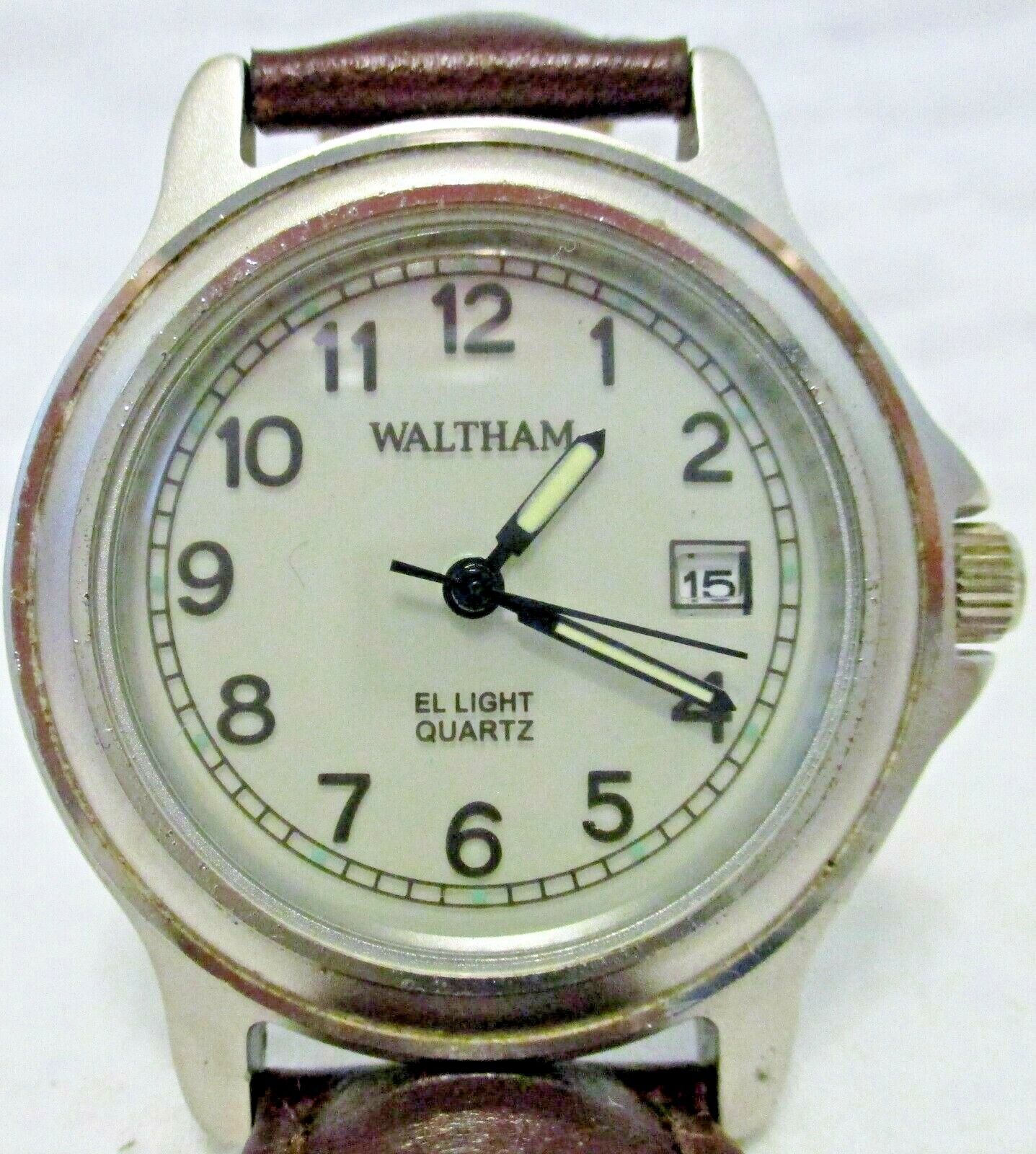 Waltham El Light Quartz Watch WTH08 WR 100ft 3 Batteries for sale ...