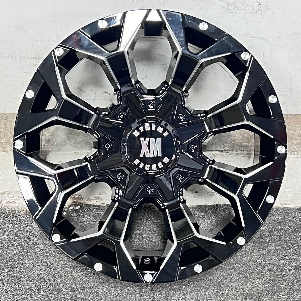 18" IPW 950 GLOSS BLACK MILLED WHEELS RIMS FITS TRUCKS 6X139.7 | eBay