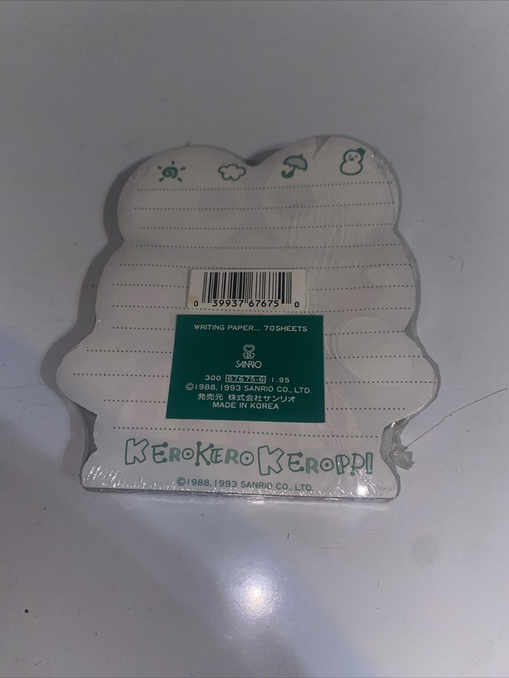 Vintage Sanrio 1995 Keroppi Stationary Notepad Lined Note Paper Sealed ...