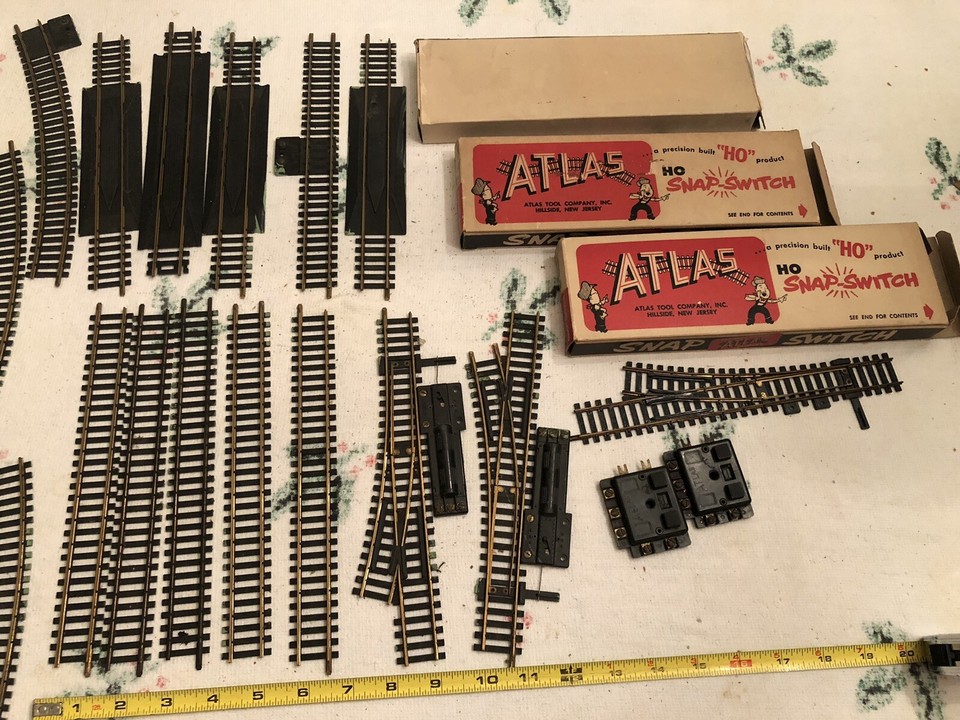 HO Scale Straight Curved Switches Train Track Lot Tyco & Atlas Abt 30 ...