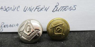 Masonic Uniform Buttons 2 Diff 15mm Brass & 16.5mm Silver Tone Dominion ...