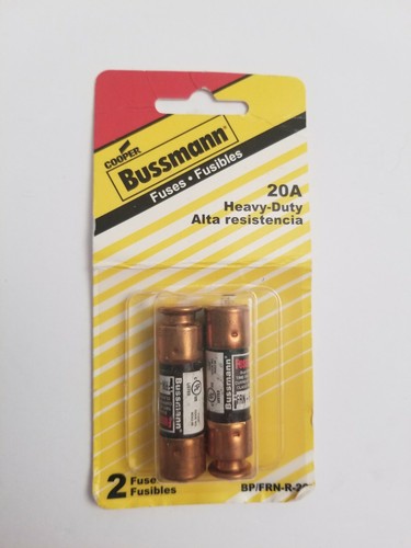 Cooper Bussmann 20A 20 Amp Time Delay Fuse 2 Pack~BP/FRN-R-20 ...