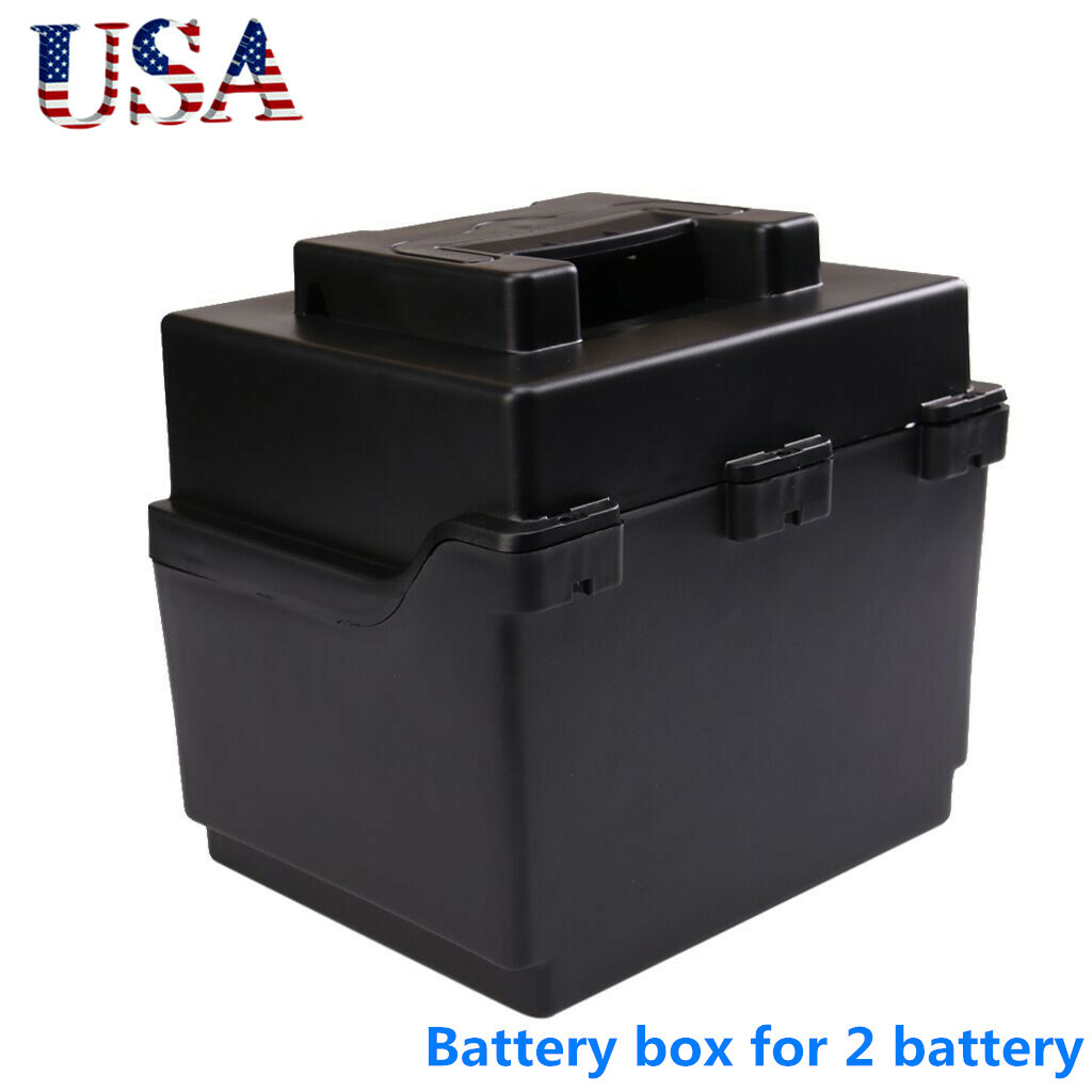 Go kart Battery box Holder for 2x 12v Batteries ATV UTV scooter ...