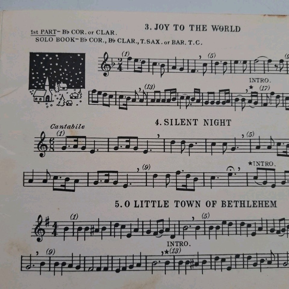 Christmas Time Book of Carols ~ Forrest Buchtel Clarinets Cornets Tenor ...