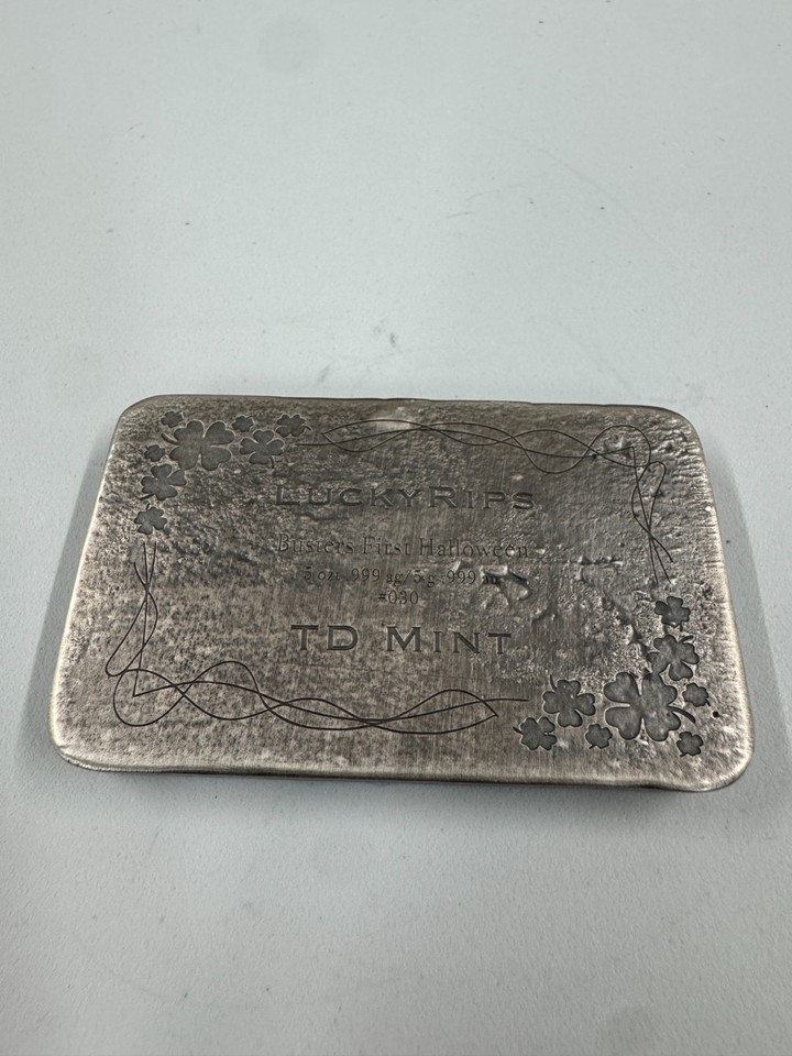 Lucky Rips Series 7 Buster’s First Halloween 5 oz Silver+5g Gold Bar TD ...