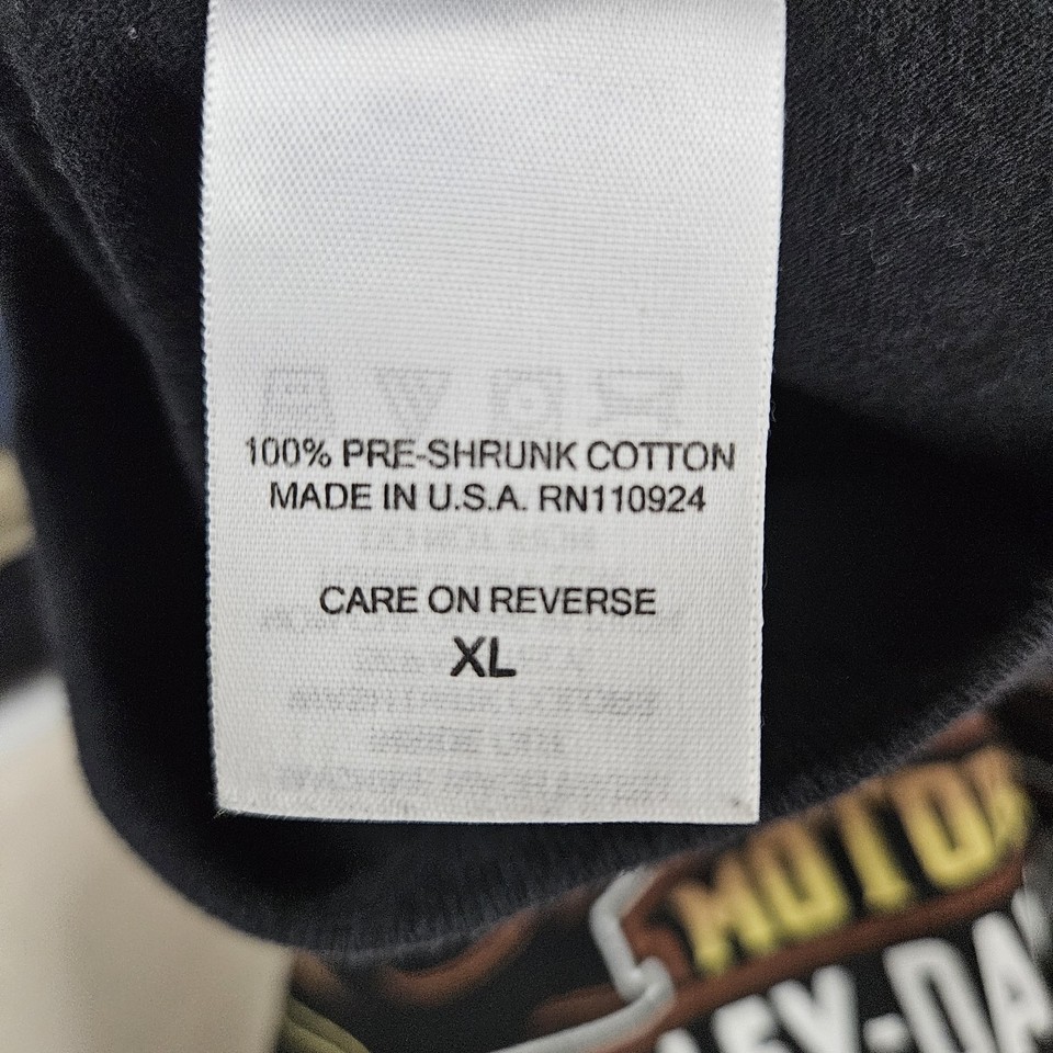 Harley Davidson T-Shirt Men’s XLarge Black Short Sleeve Motorcycle ...