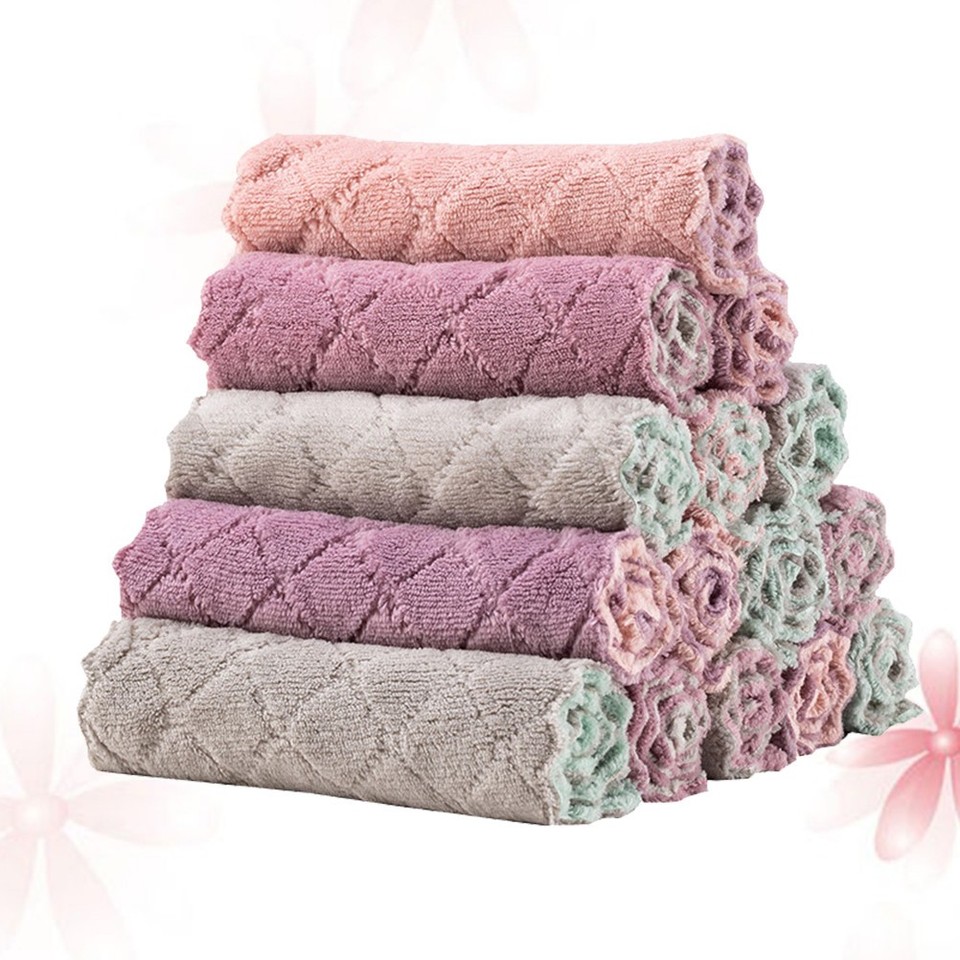 10 Pcs Kitchen Towel Dusters for Cleaning Washable Rags Housekeeping ...