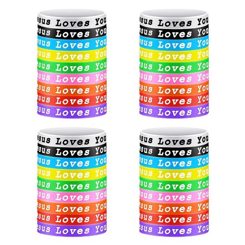 36 Stück "Jesus Liebt Dich"-Silikonarmbänder, Gummiarmbänder ...