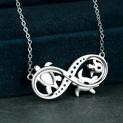 Gem Turtle 8-character Necklace Diamond Symbol Women's Clavicle Chain ...