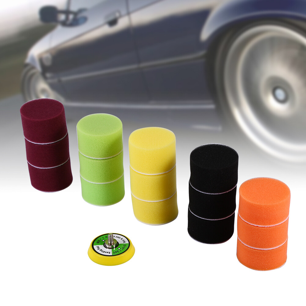 16pcs 2 Sponge Flat Polishing Buff Pad Set For Air Sander Car Polisher ...