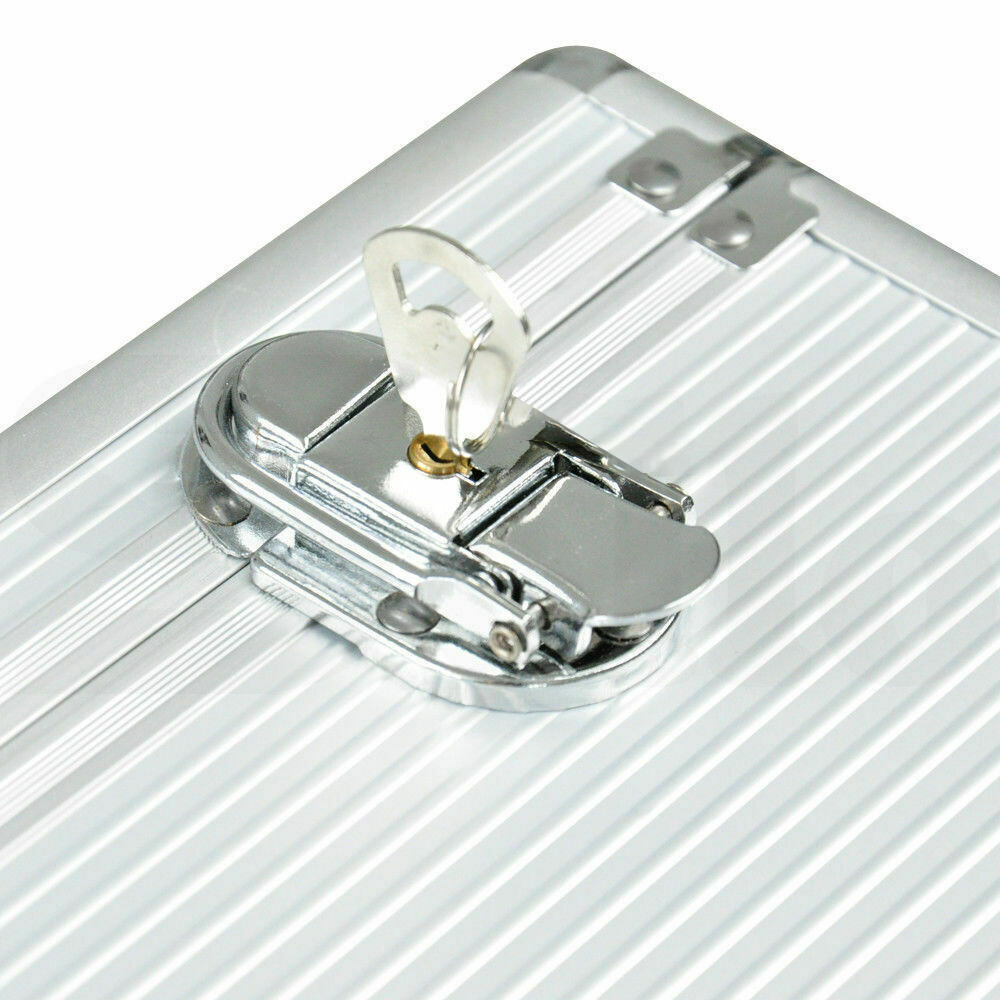 CD DVD Case Storage Box Bluray Lock Portable Aluminium Holder 240/500 ...