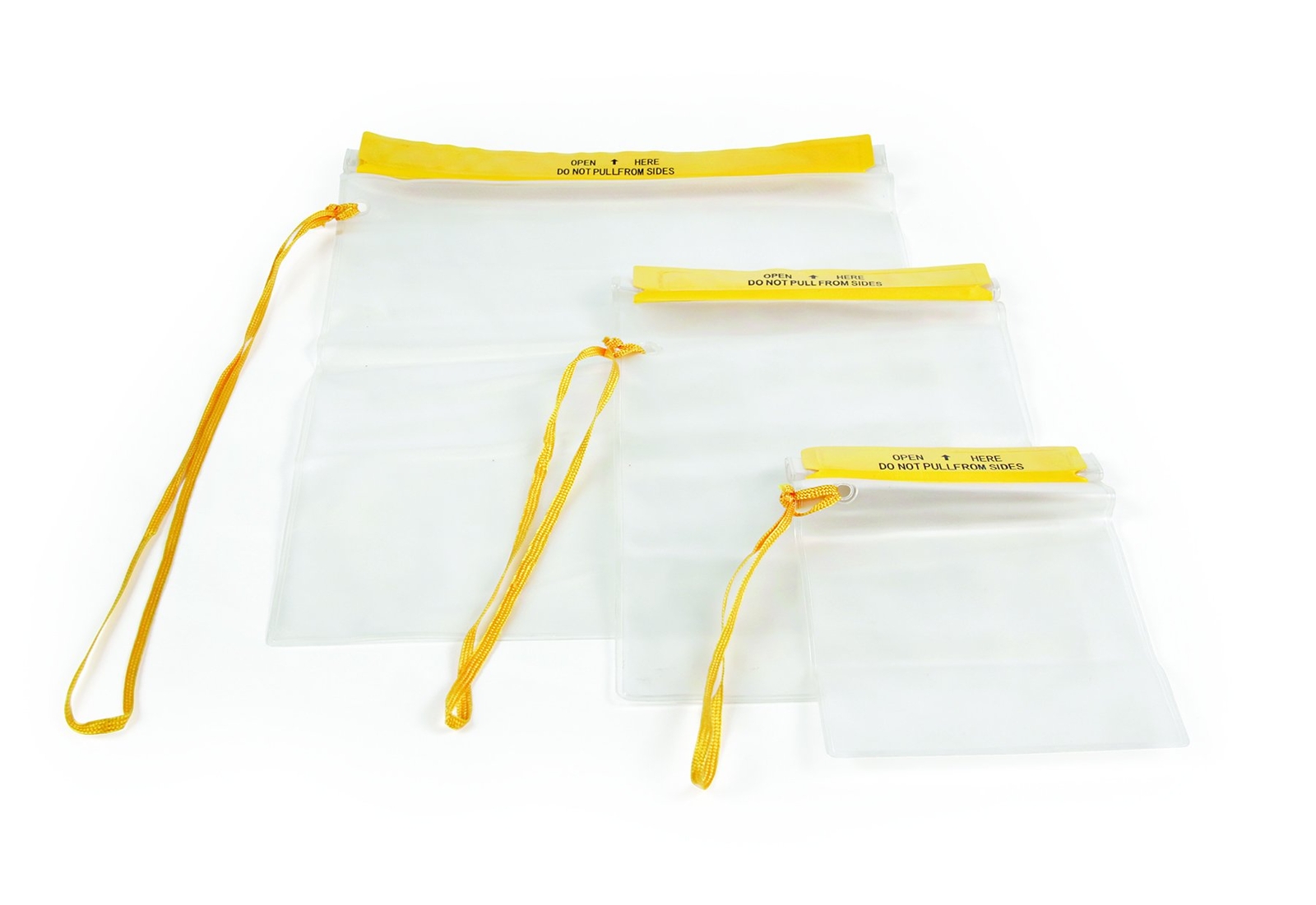 Clear Vinyl Waterproof Pouch 3 piece Dry Bag Set - Cell Phone, Keys ...