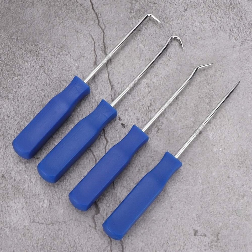 4pcs Car Pick Hook Set O Ring Oil Seal Gasket Puller Remover Craft Hand ...