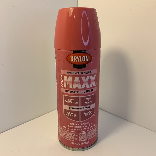 Krylon K09145000 Covermaxx Spray Paint Gloss Watermelon 12 Ounce for ...