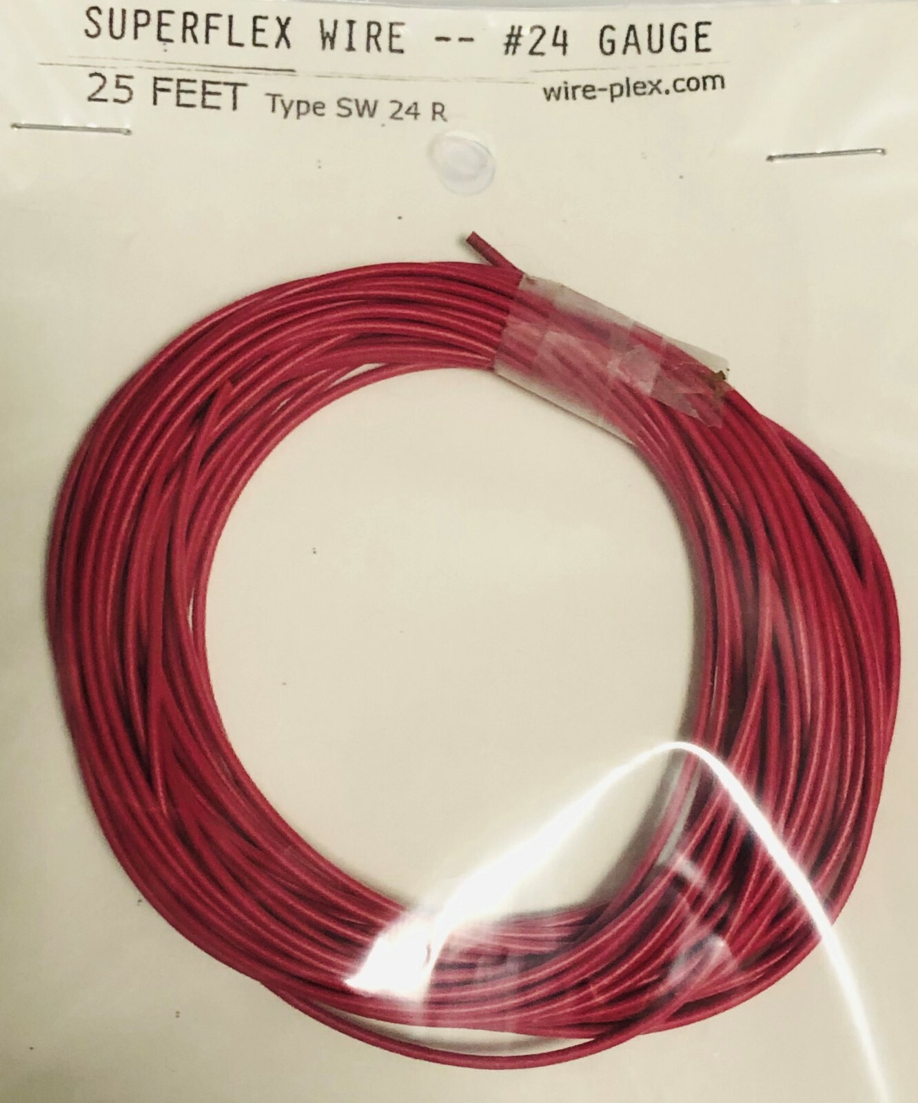 Super Flex Red SW 24 25 FT wire plex™ 24 AWG Lionel, American Flyer ...