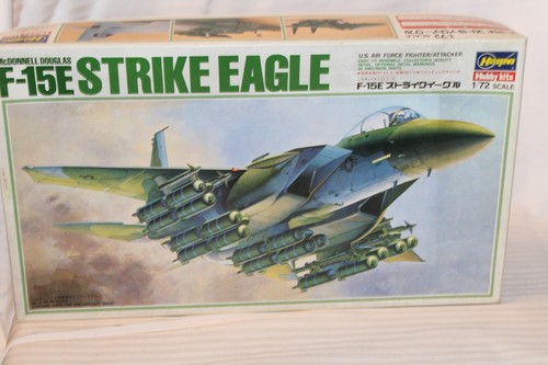 1/72 Scale Hasegawa, F-15E Strike Eagle, Jet Model Kit #K18 BN Open box ...