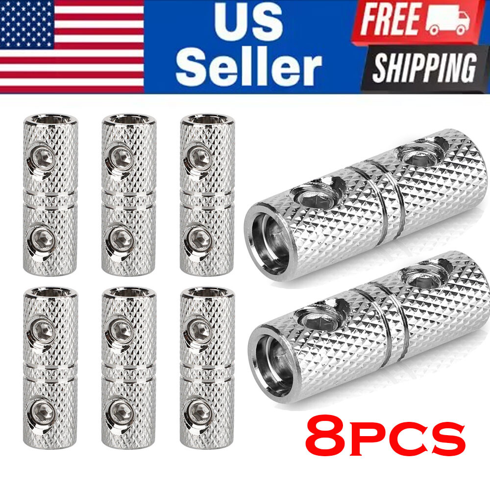 8pcs Wire Coupler Terminal Butt Connector 8 GA Gauge Input and Output ...