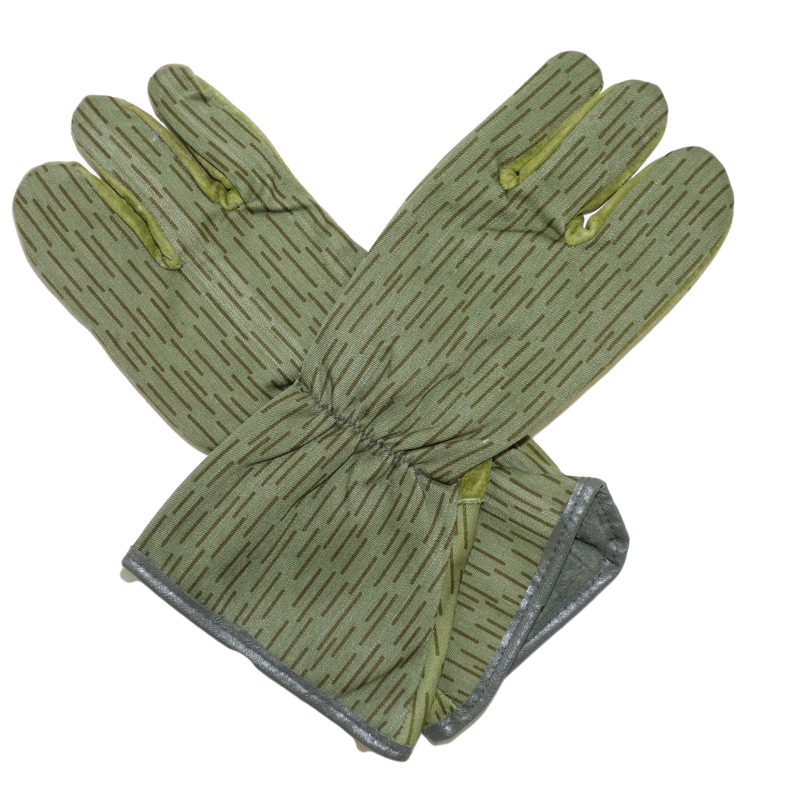 German army surplus heavy duty leather palmed 3 finger work gloves ...