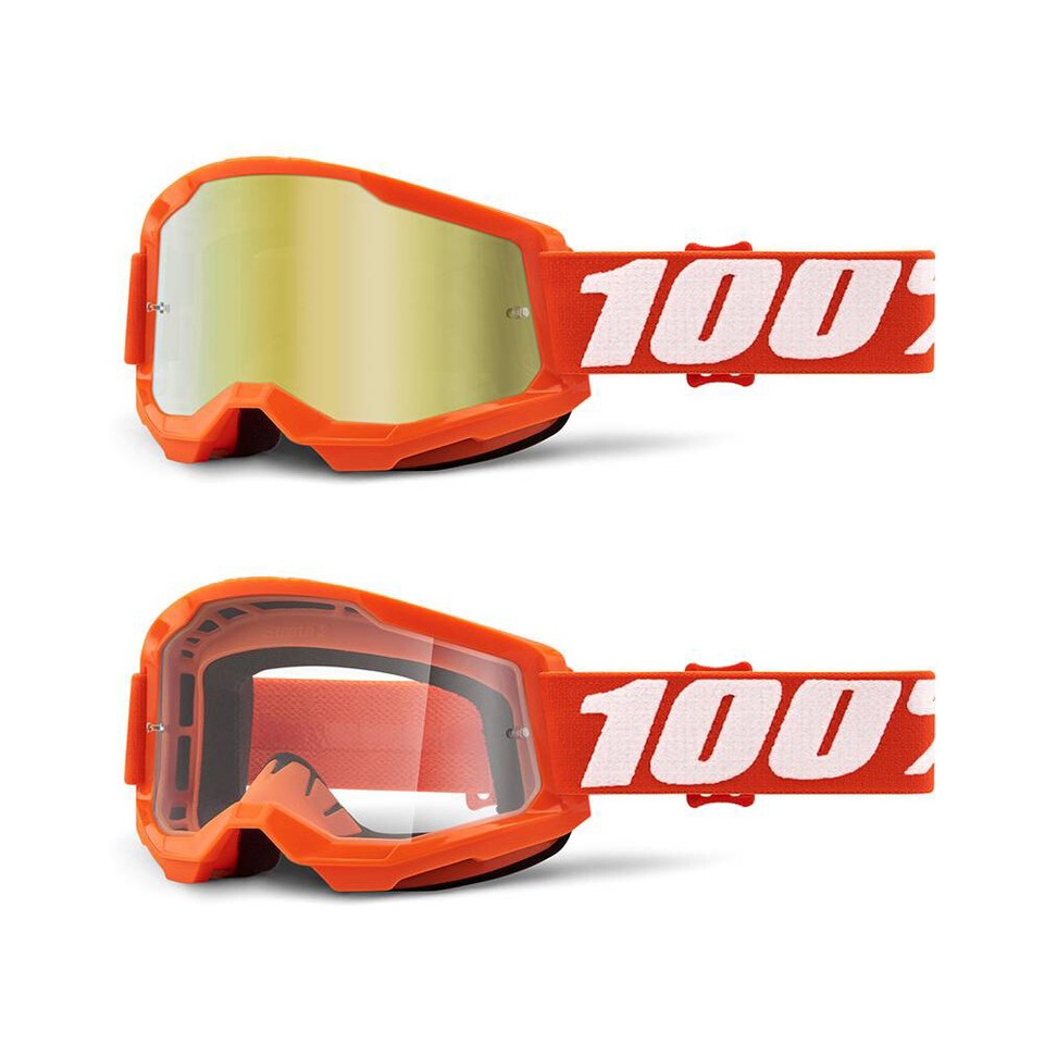 100% STRATA 2.0 Goggles Off-Road Motocross Goggles MTB Quad 100 Percent ...