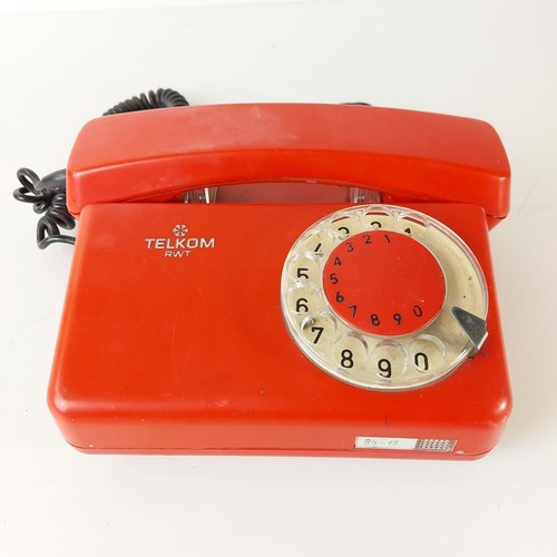 Vintage Rotary Dial Phone Retro Red Telephone RWT Tulipan - Poland ...