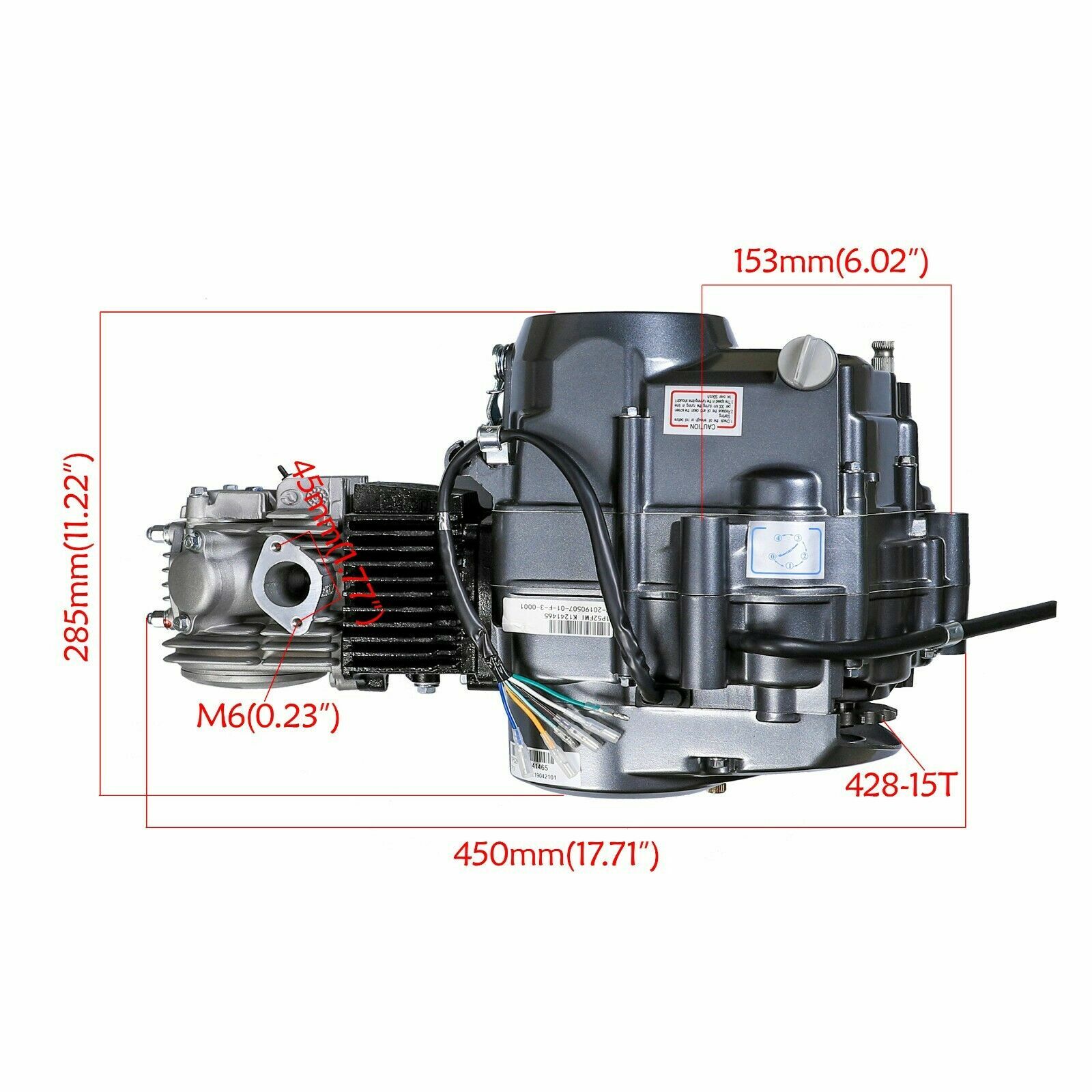 Lifan 125cc Engine Motor Kit for CT110 Z50 CRF50 CT70 XR50 Trail SSR ...
