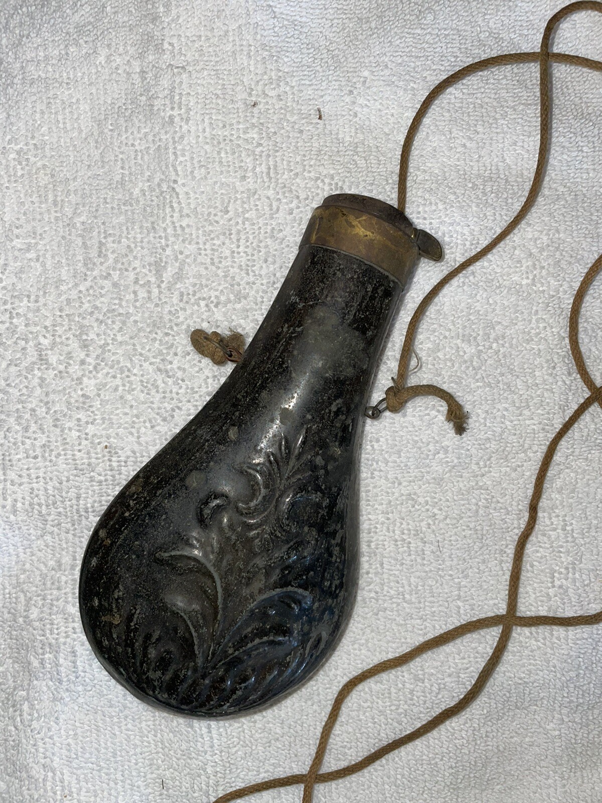 Antique metal gunpowder pouch | eBay