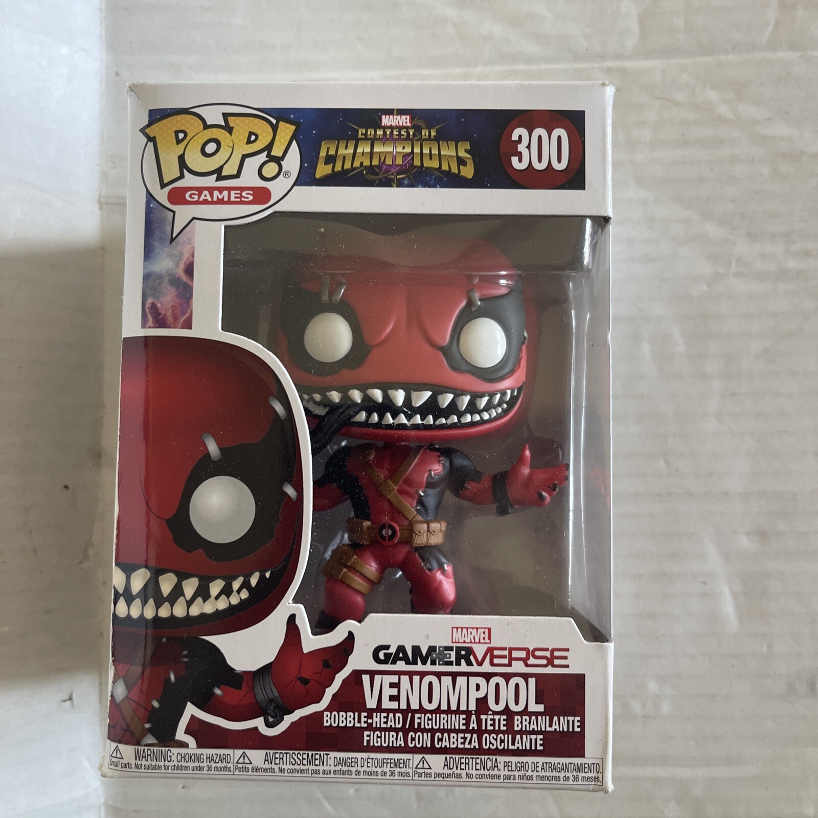 Funko POP! Marvel ~ VENOMPOOL Contest of Champions Box Damage Read ...