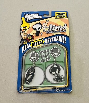 Vintage 90s Tech Deck Blind Skateboards Key Chain 2 Pack Metal SEALED ...