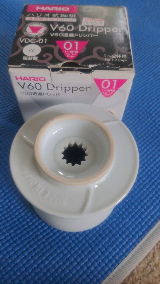 Hario V60 Ceramic Coffee Dripper, Size 01,comes with original measure ...