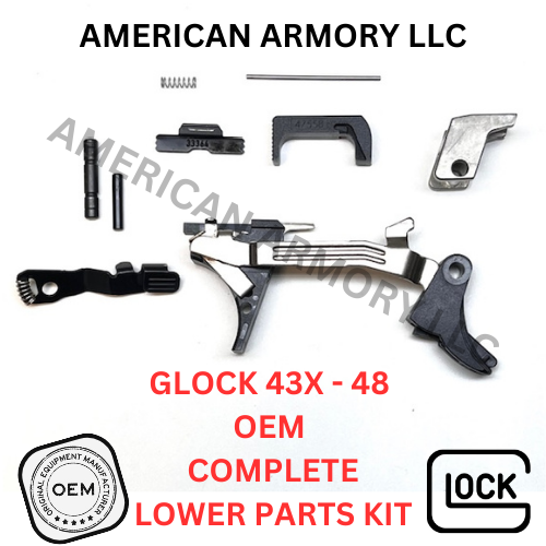 Glock 43X 48 Complete 9MM LPK, Lower Parts Kit OEM GENUINE with Locking ...