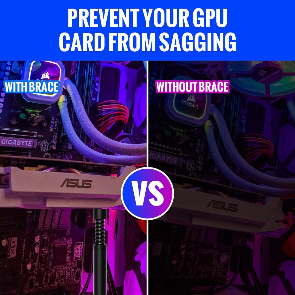 GPU Support Bracket Adjustable Height Anti-Sag Graphics Card Holder ...