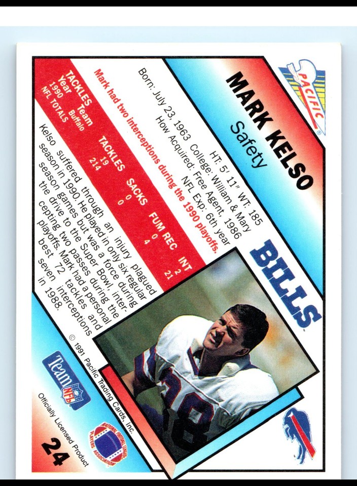 1991 Pacific #24 Mark Kelso Very Good | eBay