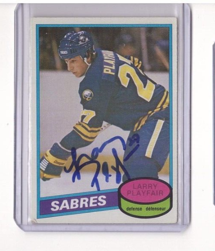 LARRY PLAYFAIR SIGNED 1980-81 O-PEE-CHEE ROOKIE HOCKEY CARD #296 ...