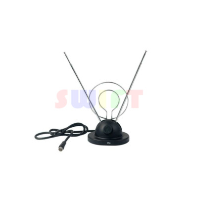 Digital HD UHF VHF TV Rabbit Ear TV Antenna with Booster Knob Control ...