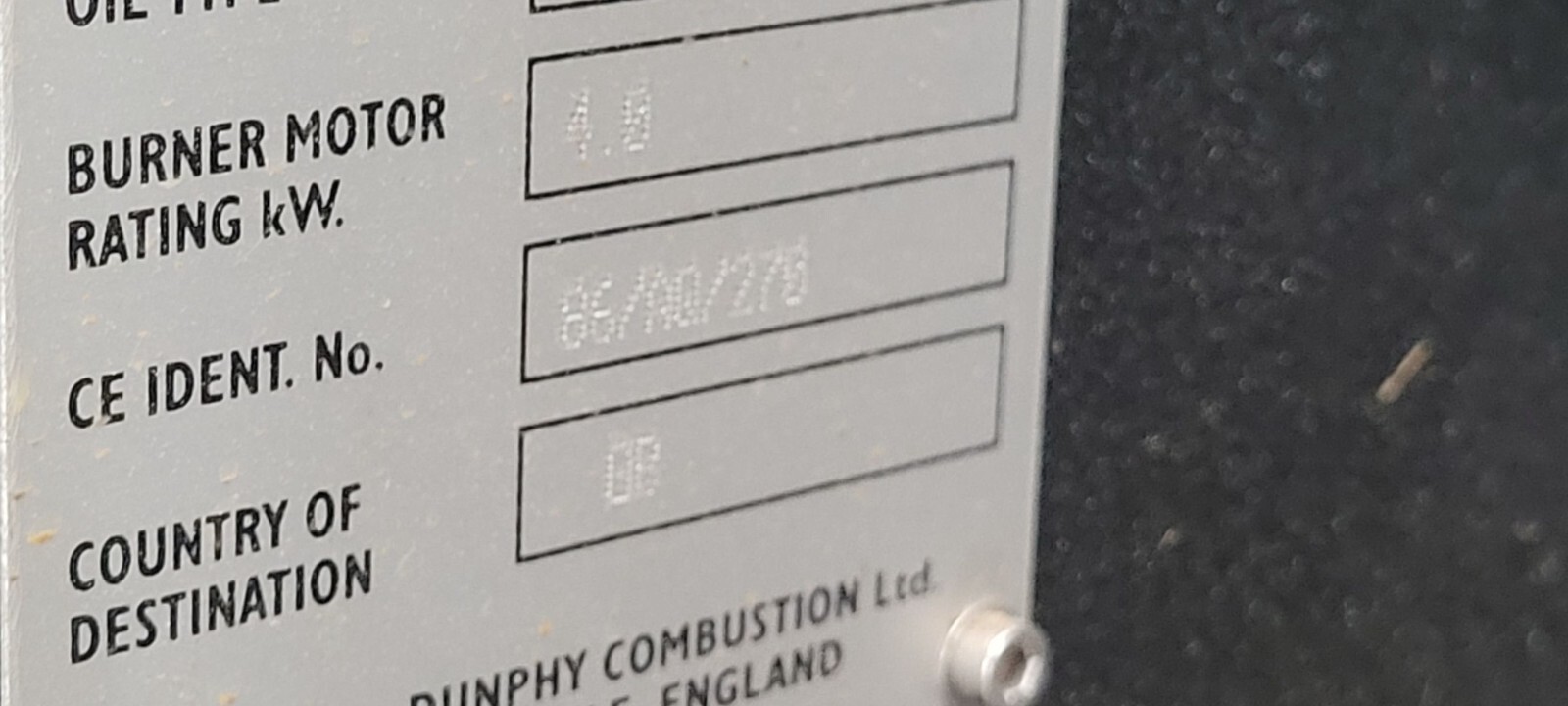 Dunphy TG3 Power Gas Burner With Gas Train- VAT Included | eBay UK