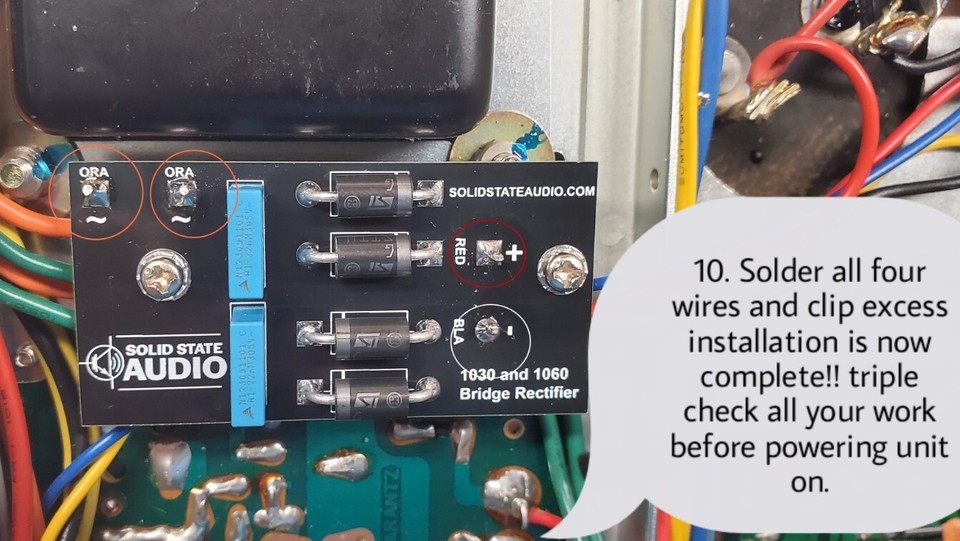 Marantz 1030 1060 Integrated Amplifier 5B2 Bridge Diode Upgrade ...