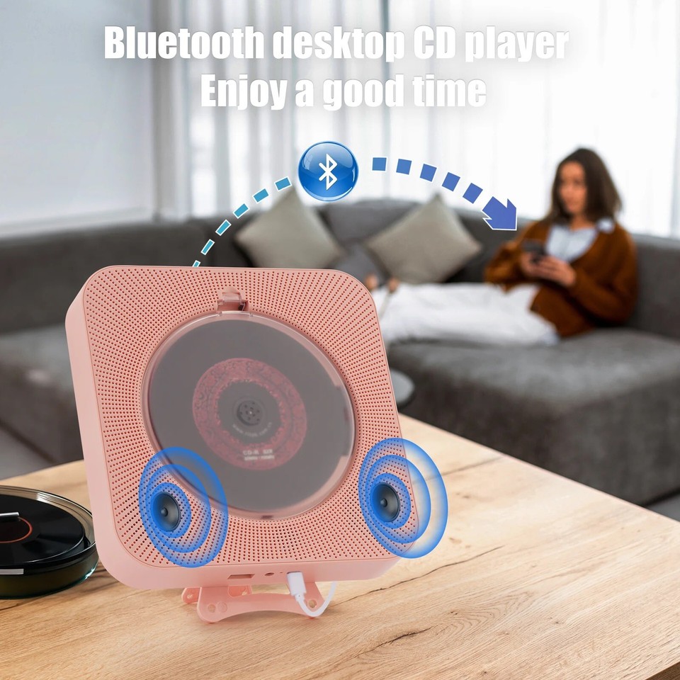 PINK CD Player With Speaker, Portable CD Player For Home Decor | eBay