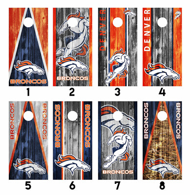 Denver Broncos Cornhole Wrap Skin Decal Board Vinyl Sticker MANY ...