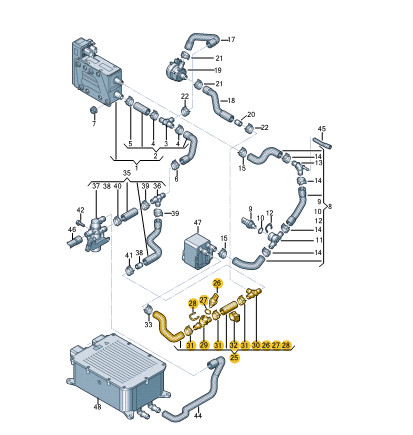 NEW VOLKSWAGEN E-CRAFTER FURGON SY COOLANT HOSE 7LE819337B ORIGINAL | eBay