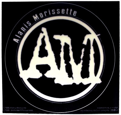 Sticker Alanis Morissette AM Initials Logo Alternative Rock Music Band ...