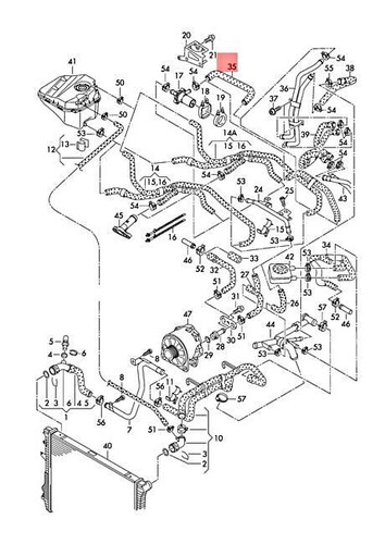 Genuine AUDI VW Q7 Touareg 4LB 7LA Coolant Hose 7L0121157 | eBay