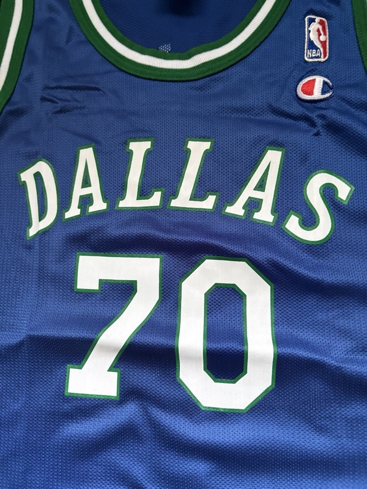 DENNIS RODMAN Champion DALLAS MAVERICKS Jersey 48 NBA Pistons Lakers ...
