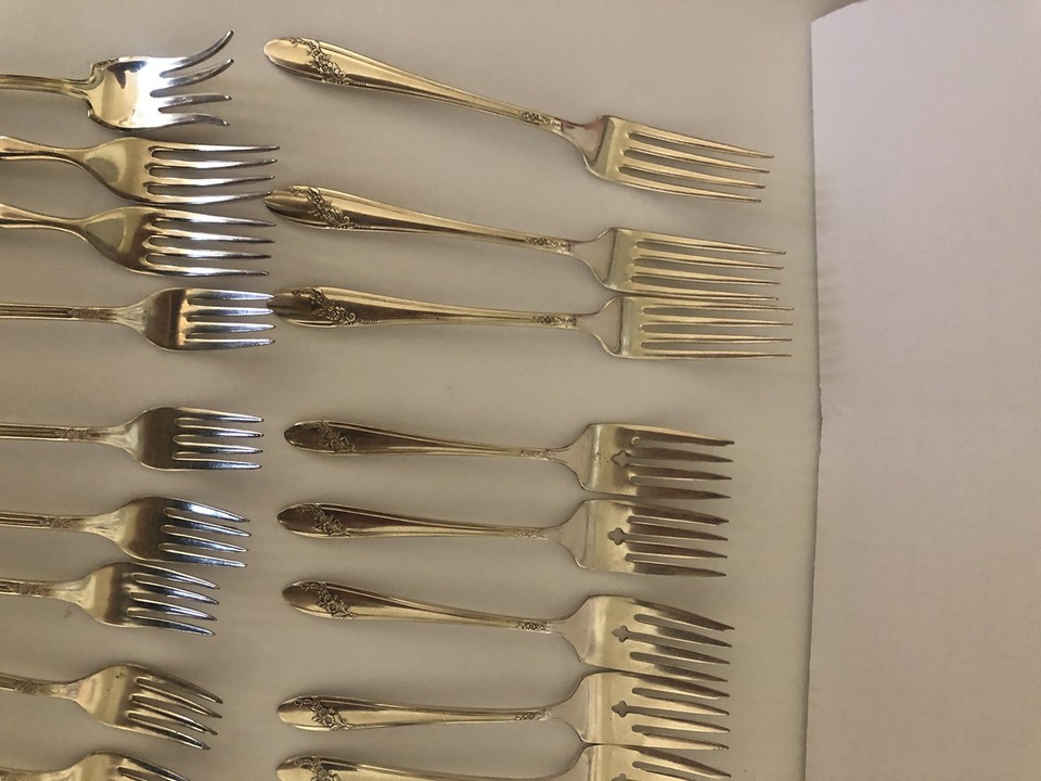 Vintage 74 Pieces Mixed Brands Silver Plated Silverware Flatware Set ...