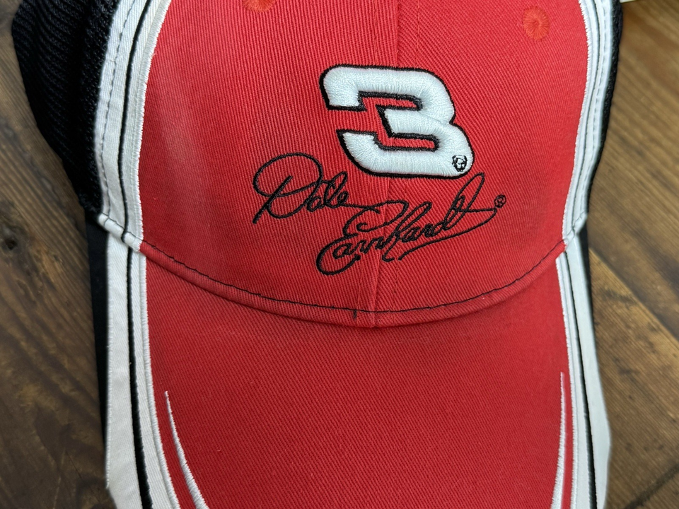 VTG Nascar Cap Adult Black Red White Dale Earnhardt #3 Racing ...